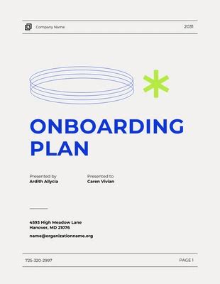 Free Onboarding Plan Templates Venngage