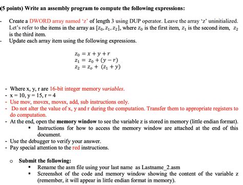 Solved ANSWER CORRECTLY Assembly Language And The Code Chegg