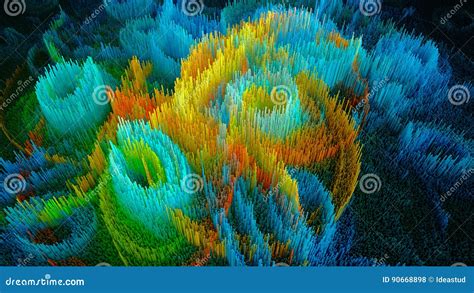 3d Illustration Of Abstract Macro Render Structure Stock Illustration