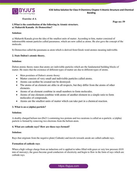 Selina Solutions Class Concise Chemistry Chapter Atomic Structure And Chemical Bonding