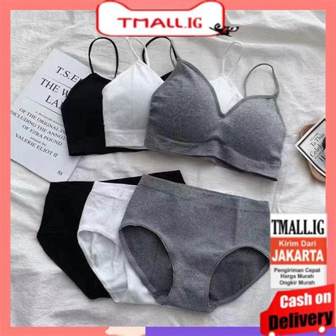 Jual ♕ Tmall ♕ Tm 186 Bra Set Bhcd Wanita 1 Set Bra Setelan Pakaian Dalam Wanita Shopee Indonesia