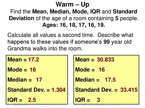 Calculating Mean Median Mode Standard Deviation In
