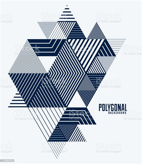 라인 디자인 3d 큐브와 삼각형 추상 배경 다각형 낮은 폴리 등각 투영 스타일 템플릿 스트라이프 그래픽 요소가 격리되었습니다 포스터 또는 배너 표지 또는 광고용 템플릿입니다