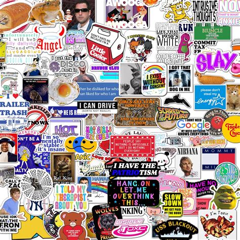 100pcs Viral Funny Stickers Teensadults Laptop Water