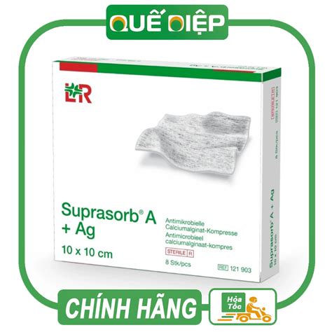 Landr Suprasorb A Ag 5x5cm 10x10cm Dạng Sợi Dây Gạc Hút Dịch Tan