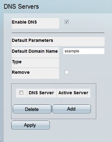 Domain Name System DNS Server Configuration On SFE SGE Series Managed Switches Cisco