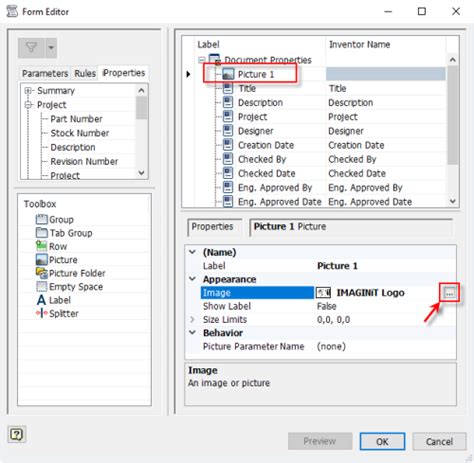 Managing IProperties With An Inventor ILogic Form IMAGINiT