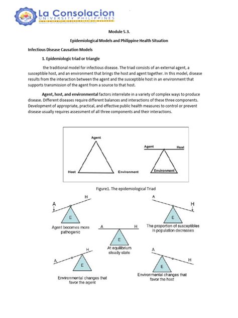 Epidemiological Models And Philippine Health Situation Infectious Disease Causation Models 1