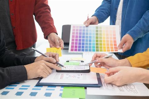 Team Of Ui Ux Web Designer Are Working Together To Develop Mobile