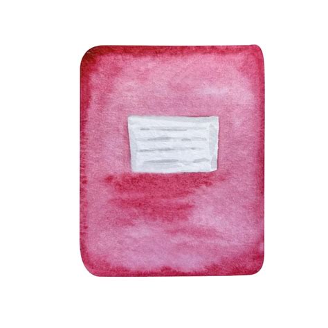 Premium Vector Watercolor Illustration Pink School Notebook