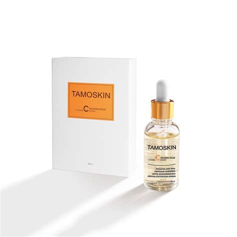Tamoskin Tamoskin ის C ვიტამინის შრატი ხელს უწყობს კანის ტონის გაუმჯობესებას ათანაბრებს