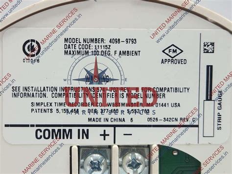 Simplex 4098 9793 Ssd Sensor Isolator Base 0677233cn United Marine Services