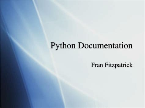 ppt python documentation powerpoint presentation free download id 4393160
