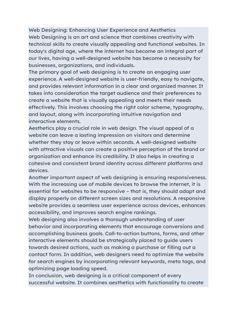web designing enhancing user experience download free pdf web