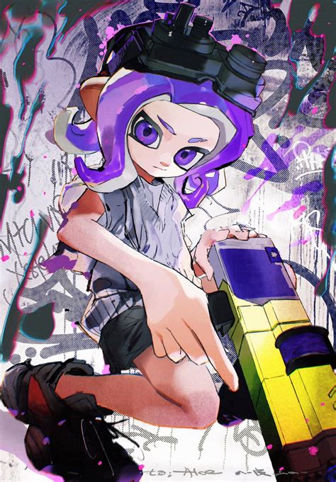 Octoling Player Character And Octoling Girl Splatoon And 1 More Drawn