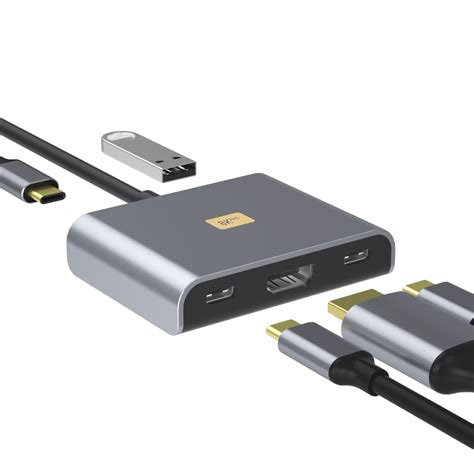 In USB C Hub To HDMI K USB USB Hub Aluminum Port Type C Adapter Portable Splitter