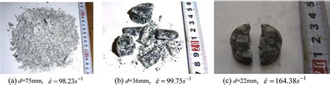 Fragmentation Of Granite Specimens With Different Sizes Under Different Download Scientific
