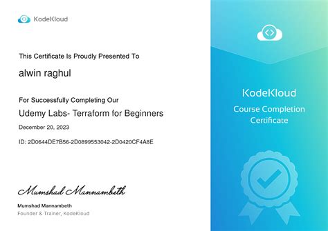 Udemy Labs Terraform For Beginners Certificate Kodekloud