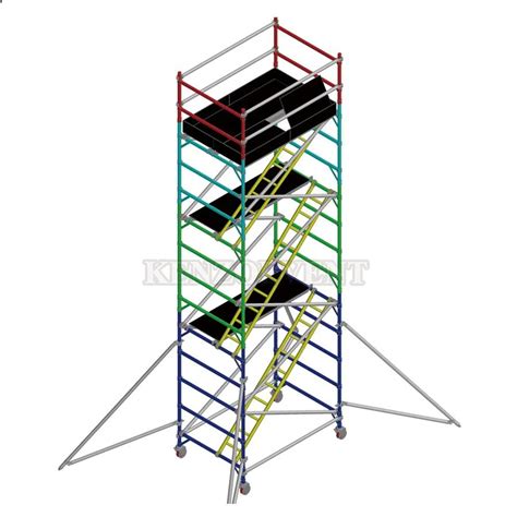 Double Width Aluminum Mobile Scaffold With Stair China Mobile Scaffold And Mobile Aluminum