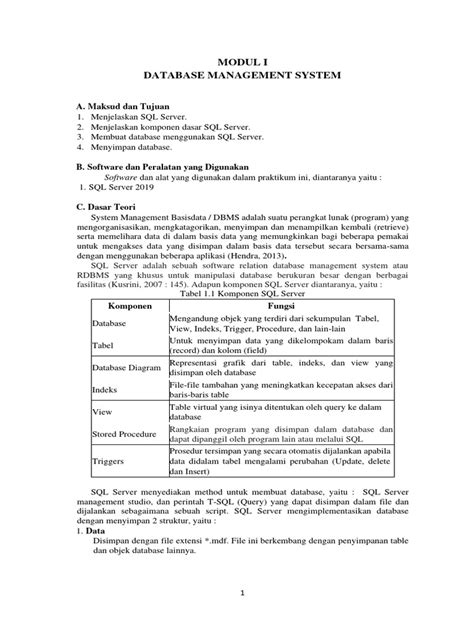 modul 1 praktikum sistem dan teknologi basis data ti pdf