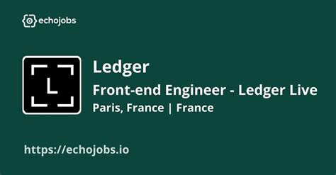 Hiring Senior Front End Engineer Ledger Live Paris France France