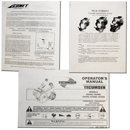 Tecumseh Engine Manual