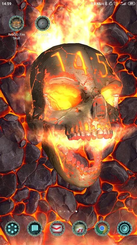 Real3d Fire Skull Live Wallpaper Apk For Android Download