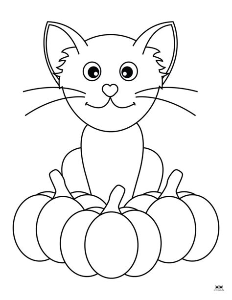 Halloween Cat Coloring Pages