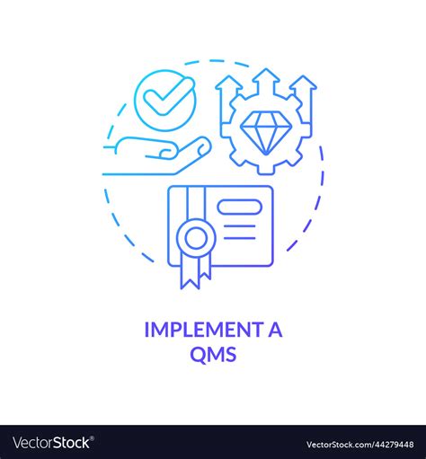 Implement Qms Blue Gradient Concept Icon Vector Image