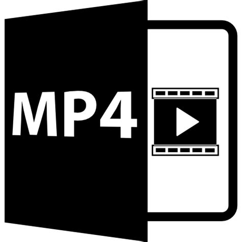 Mp4 File Format Symbol Free Icon