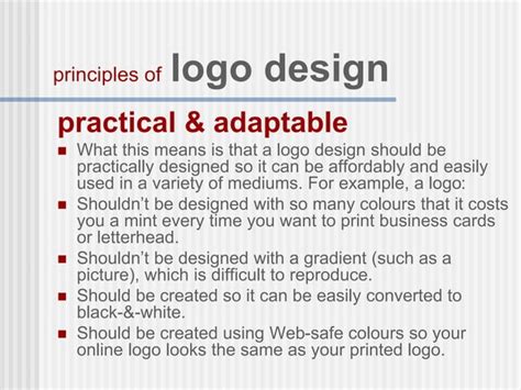 PRINCIPLES OF LOGO DESIGN Ppt