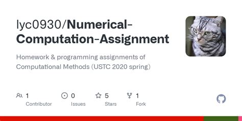 Github Lyc0930numerical Computation Assignment Homework And Programming Assignments Of