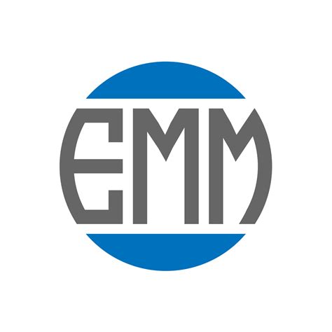 Emm Letter Logo Design On White Background Emm Creative Initials Circle Logo Concept Emm