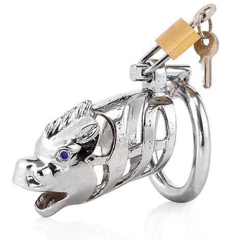 Cheap Men Stainless Steel Male Chastity Cage Locked Device Ring Adult Sex Toys Joom