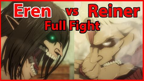Eren Vs Reiner Full Fight New Attack On Titan Season 4 Part 2