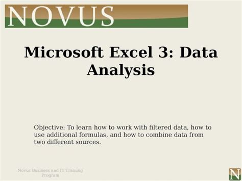 Pptx Excel 3 Data Analysis Dokumentips