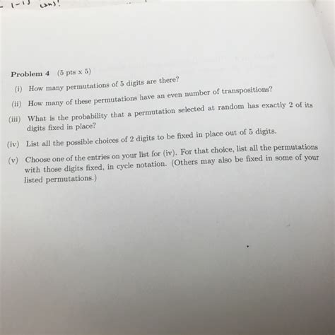 Solved How Many Permutations Of Digits Are There How Chegg