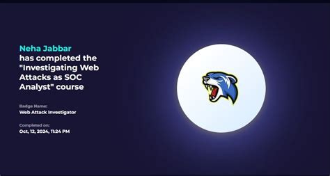 Neha Jabbar On Linkedin Websecurity Cybersecurity Letsdefend