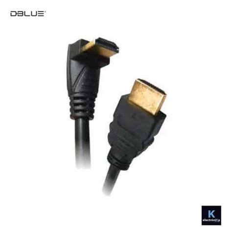 Cable Hdmi 90° A Hdmi V 14 18 Mt Dblue Cuotas Sin Interés