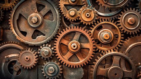 Premium Ai Image A Group Of Gears And Cogs