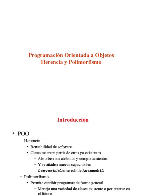 Clase05 Ing Ysrael Cárdenas Herencia Y Polimorfismo Teoría Pdf Objeto Informática
