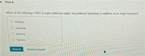 solved part awhich of the following is not a major endocrine