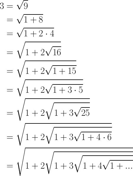 Ramanujans Infinite Sequence Of Square Root Nested Radical