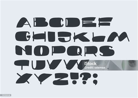 Typeface Uppercase Letters And Numbers Alphabet Stock Illustration Download Image Now