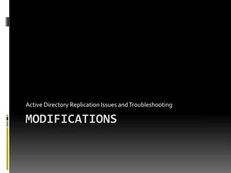Ppt Active Directory Replication Issues And Troubleshooting