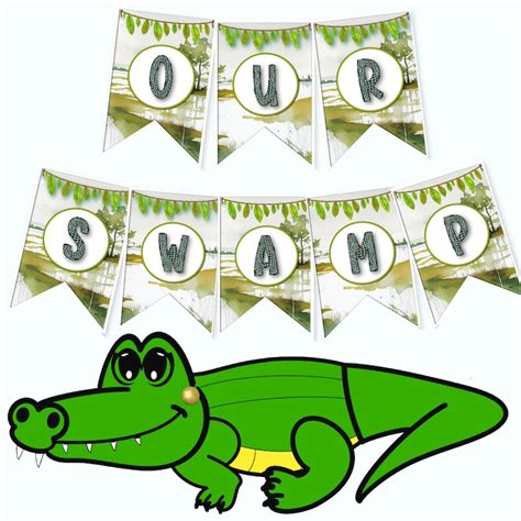 Alligator Craft Alligator Swamp Theme Classroom Alligator Party Decor Printable Party