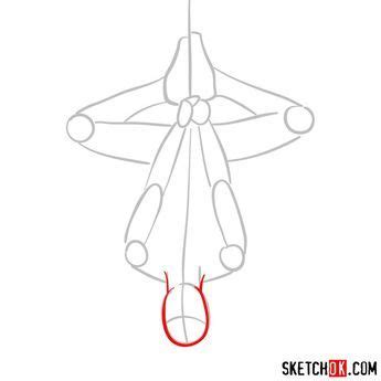 How To Draw Spider Man Hanging On Web Sketchok Easy Drawing Guides