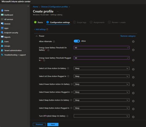 Configure Power Options Using Intune Alexandru Marin