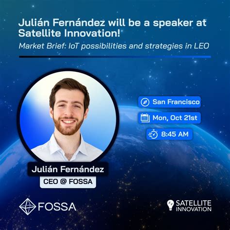 Fossa Systems On Linkedin Satelliteinnovation Fossasystems Iot Leo Newspace Satellites…