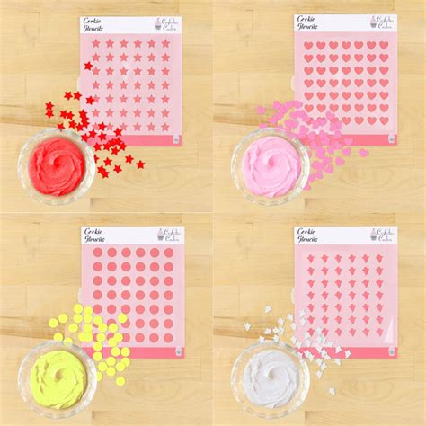 Diy Sprinkle Stencils For Cookies And Cupcakes Confection Couture